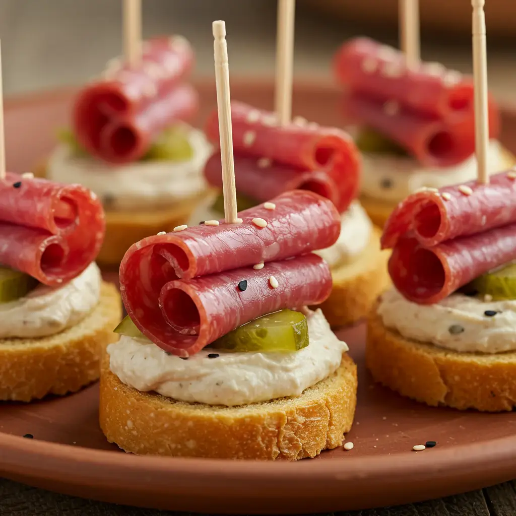 Receita de Canapés de Ricota com Salaminho - Dicas e Dicas
