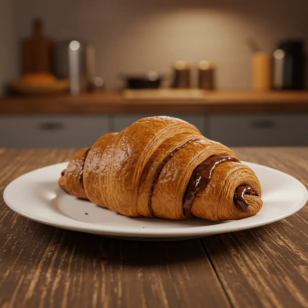Croissant de Chocolate Super Saudável